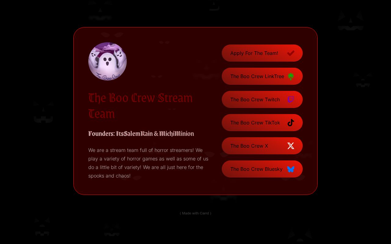 The Boo Crew Stream Team